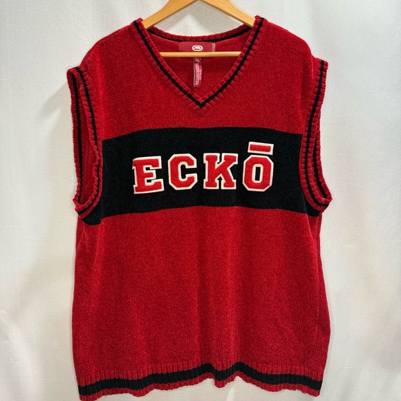 Ecko Unlimited | Sweaters | Vintage Ecko Unlimited Red Knit Sweater ...